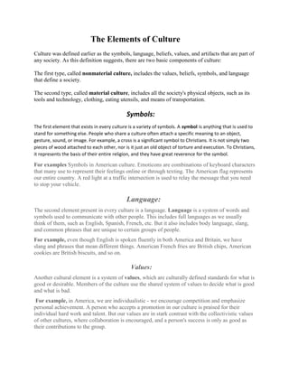 Assignment on culture | PDF
