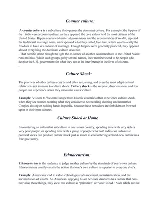 Assignment on culture | PDF