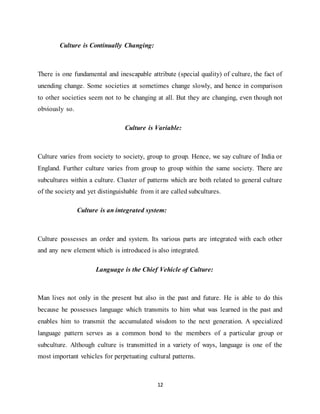 Assignment on culture | DOCX