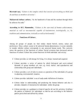 Assignment on culture | DOCX