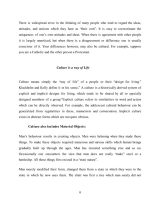 Assignment on culture | DOCX