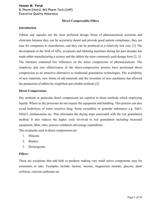 Direct Compressible Filler | PDF