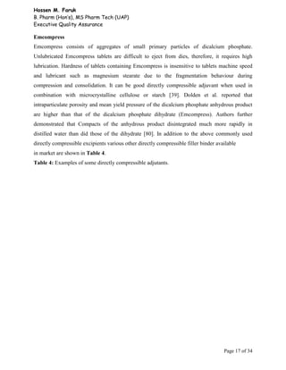 Direct Compressible Filler | PDF