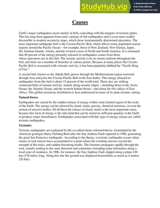Assignment On Earthquake | PDF