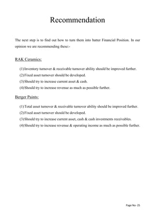 Assignment on financial statement ratio analysis | PDF