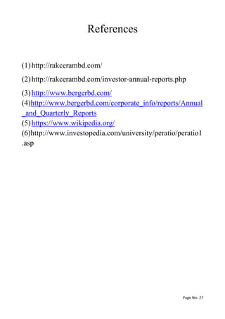 Assignment on financial statement ratio analysis | PDF