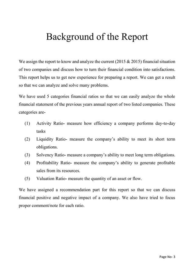 Assignment on financial statement ratio analysis | PDF | Business ...