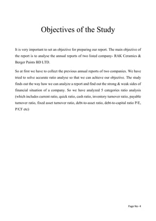 Assignment on financial statement ratio analysis | PDF