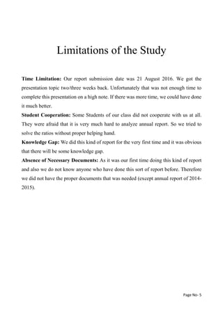 Assignment on financial statement ratio analysis | PDF