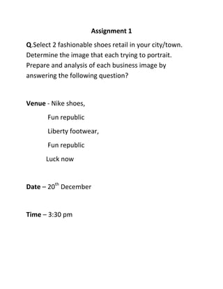 Assignment on footwear | DOCX