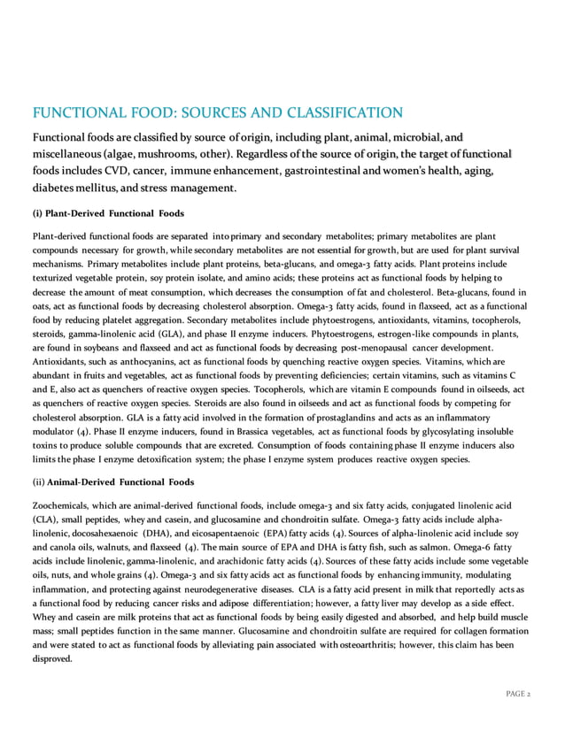 Functional food and Nutraceuticals | DOCX