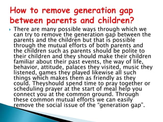 Assignment on generation gaps 2 | PPTX