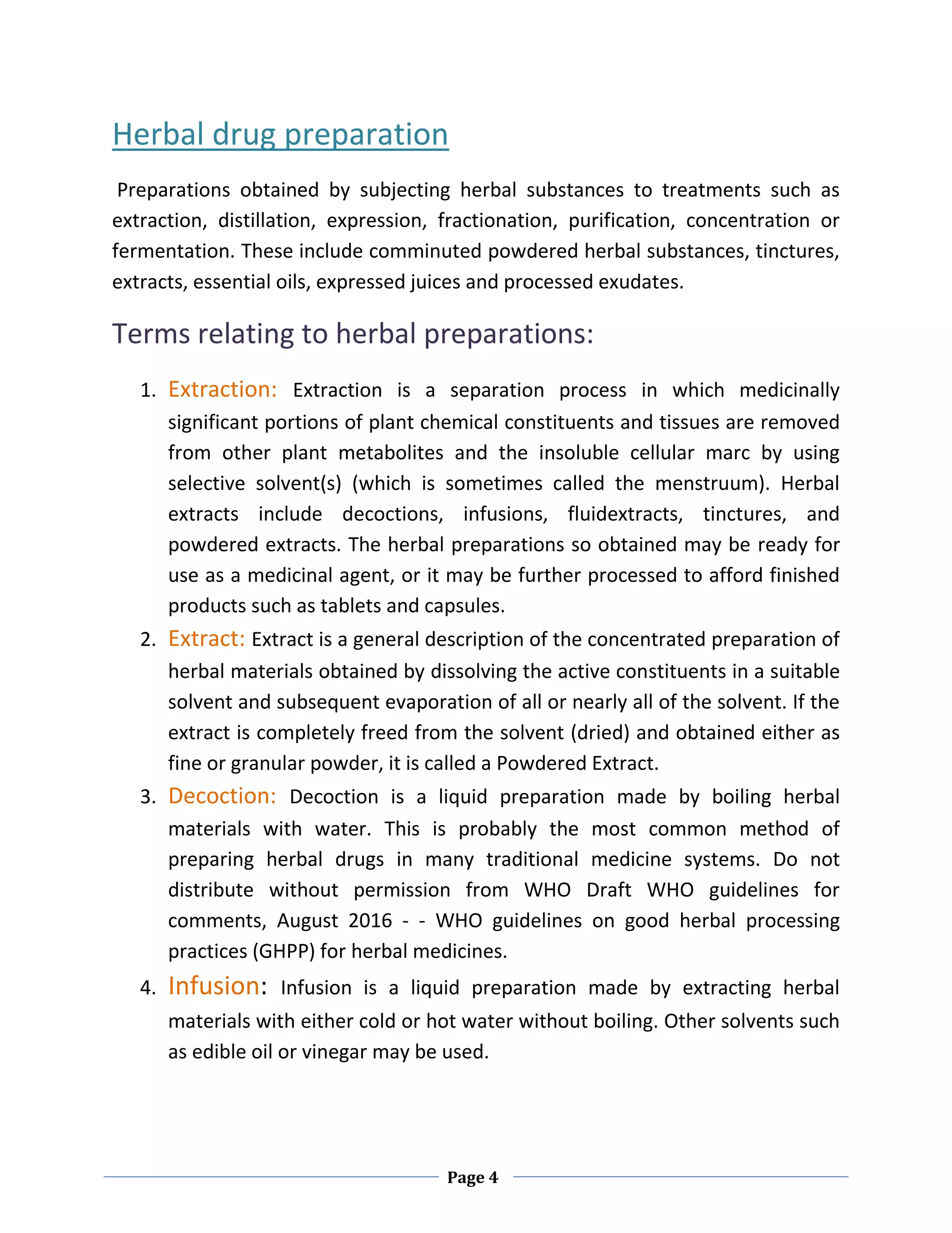 herba as raw materials | PDF