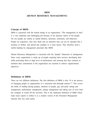 Assignment on Human Resource Management | PDF