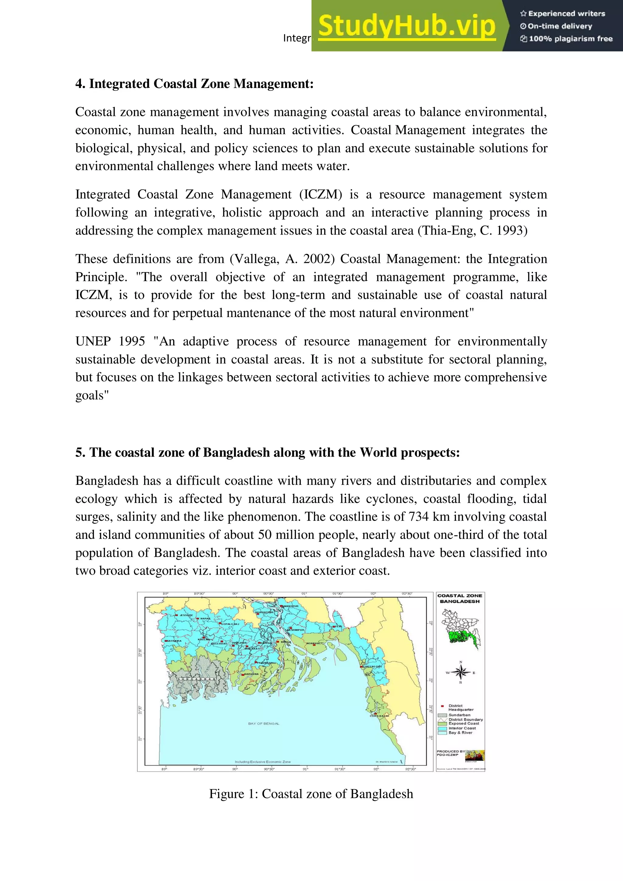 Assignment On Integrated Coastal Management Problem And Prospect | PDF | Environment | Science
