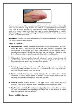Integumentary System And It's Disease Conditions | DOCX