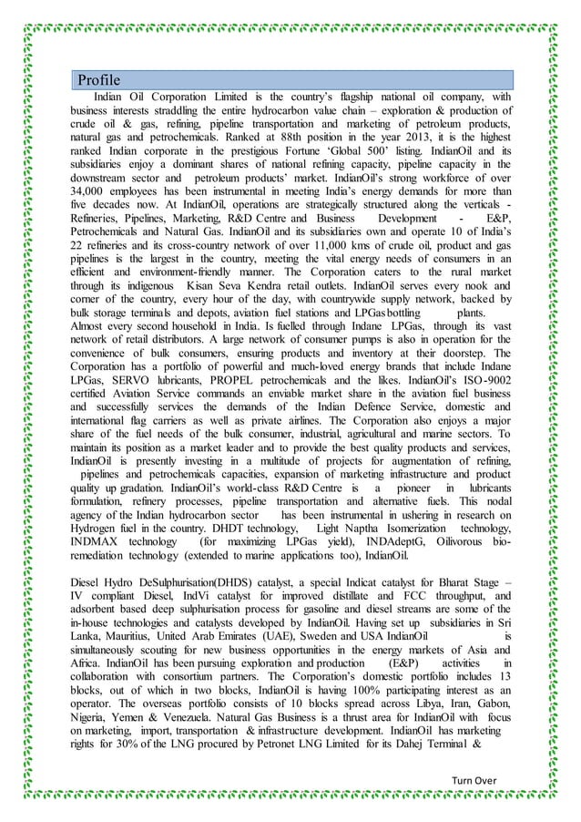 Assignment of IOCL | DOCX | Commodities | Economy