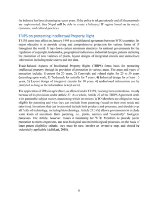 Intellectual Property Right in Nepal and it related policies and ...
