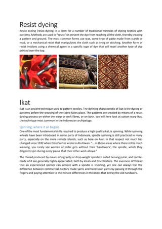 Assignment on latest development on dyeing technique | PDF