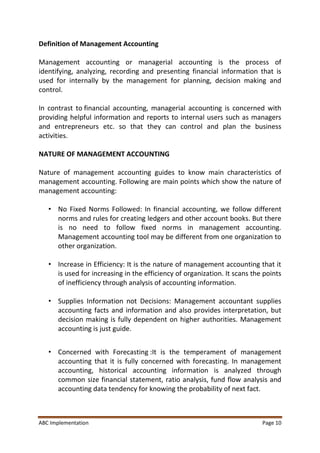 Assignment on management accounting | PDF