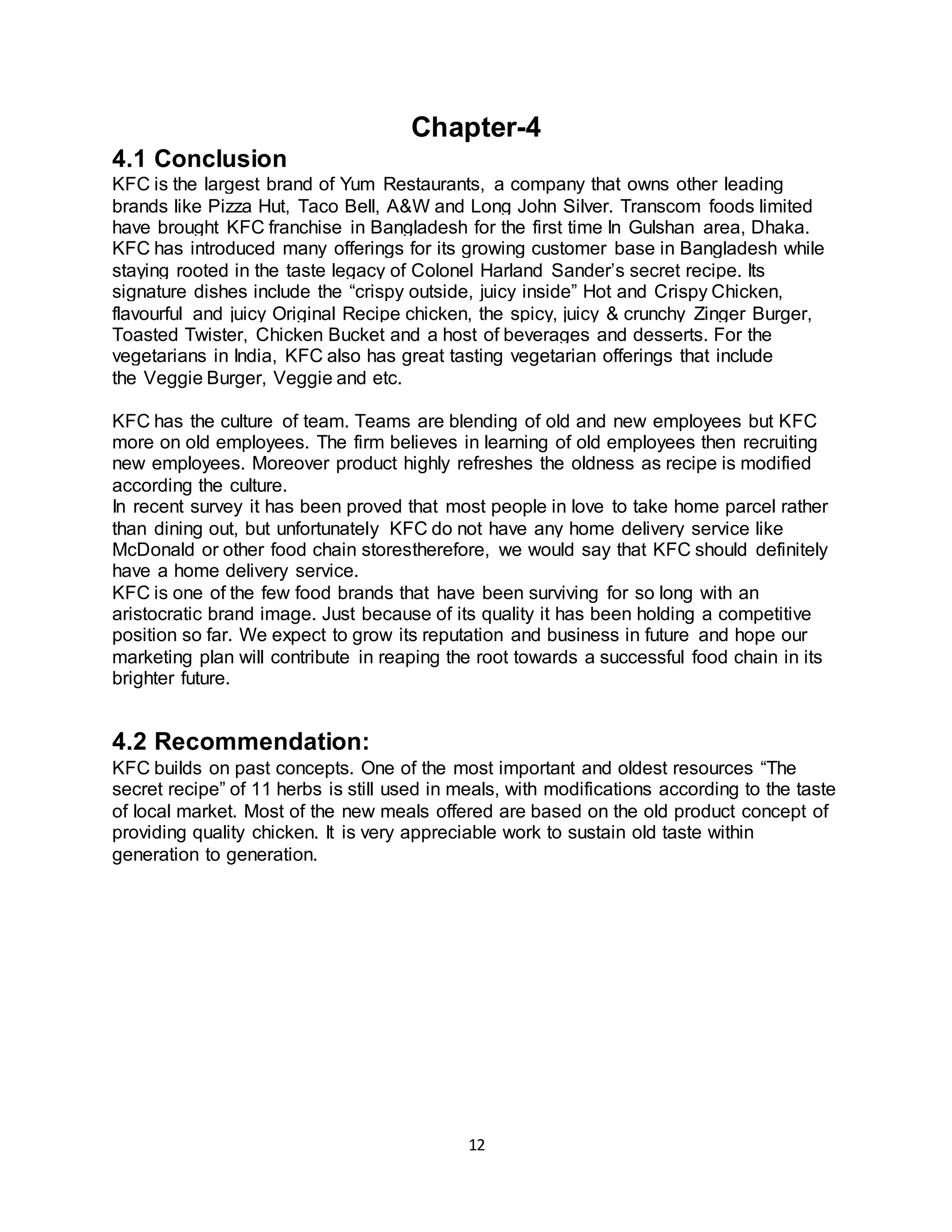 Assignment on market segmentation of kfc in bangladesh | DOCX