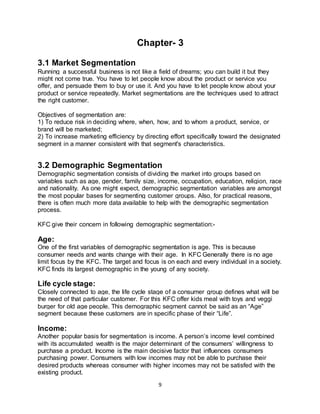 Assignment on market segmentation of kfc in bangladesh | DOCX | Food ...