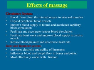 Assignment on massage therapy | PPT