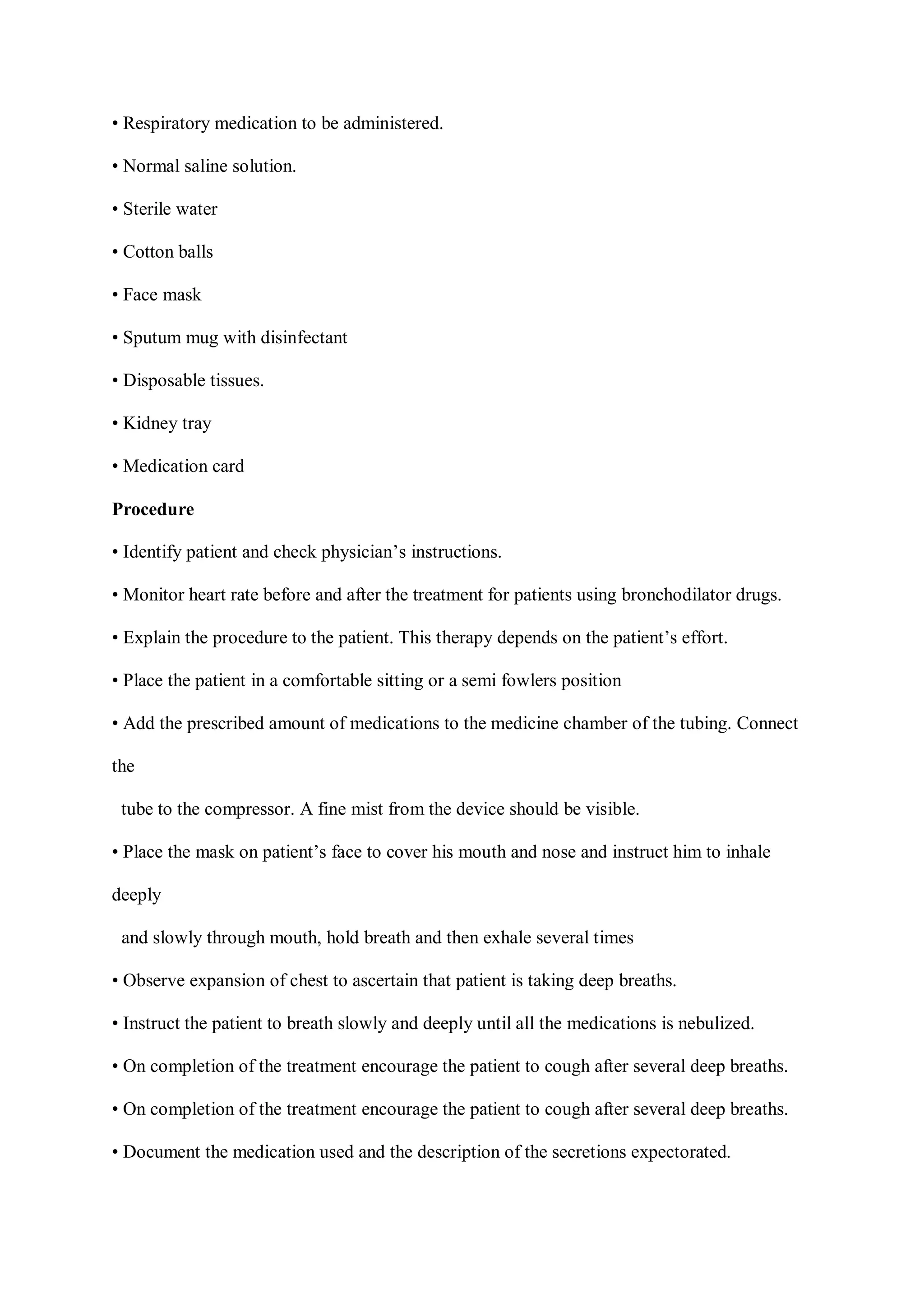 assignment on nebulization.pdf child health nursing | PDF