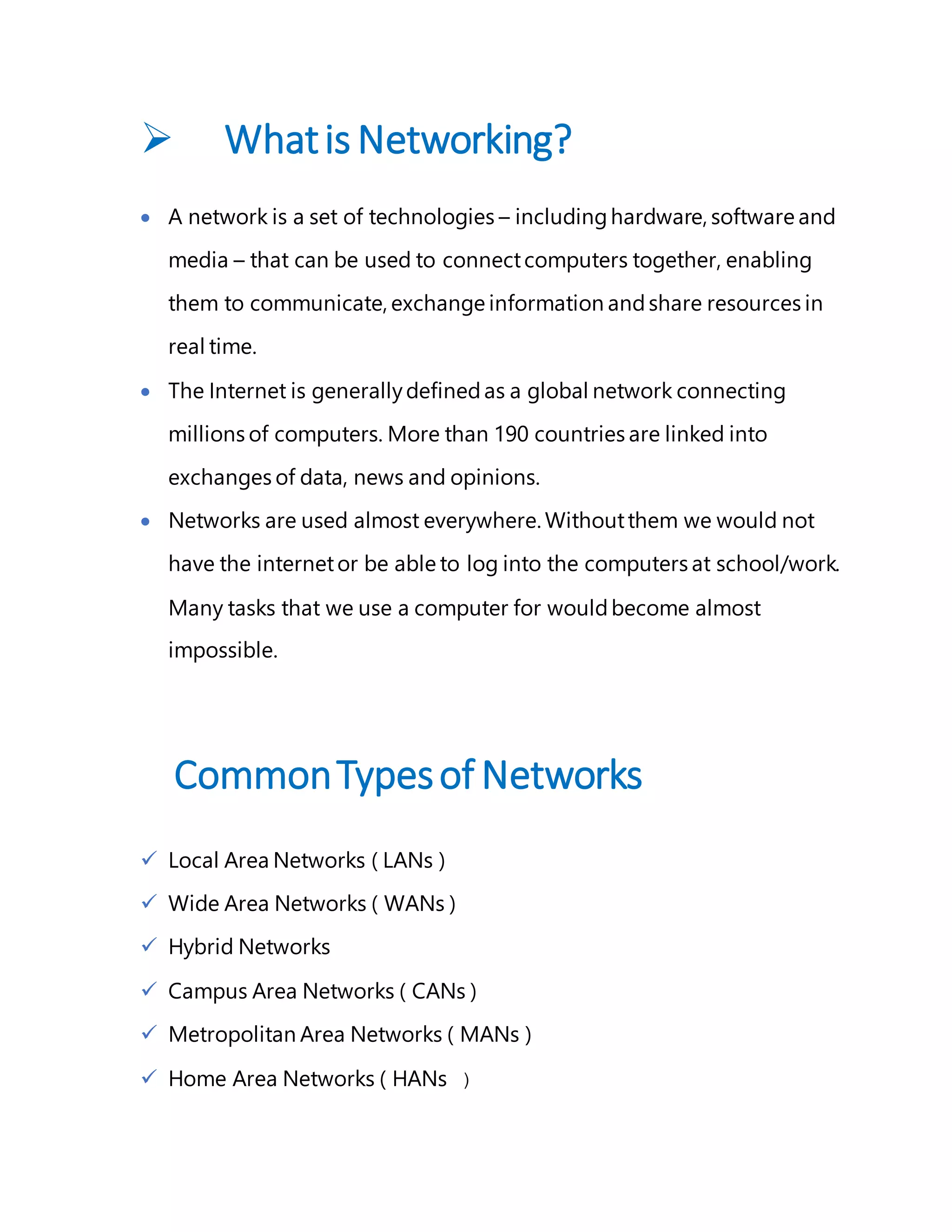 Networking and Data Management | DOCX