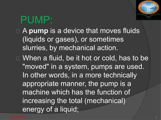 Presentation on pump Roll 132031-132040 | PPTX