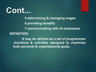 Assignment on personnel management | PPT