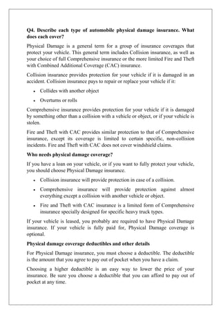Assignment on principles of insurance | PDF