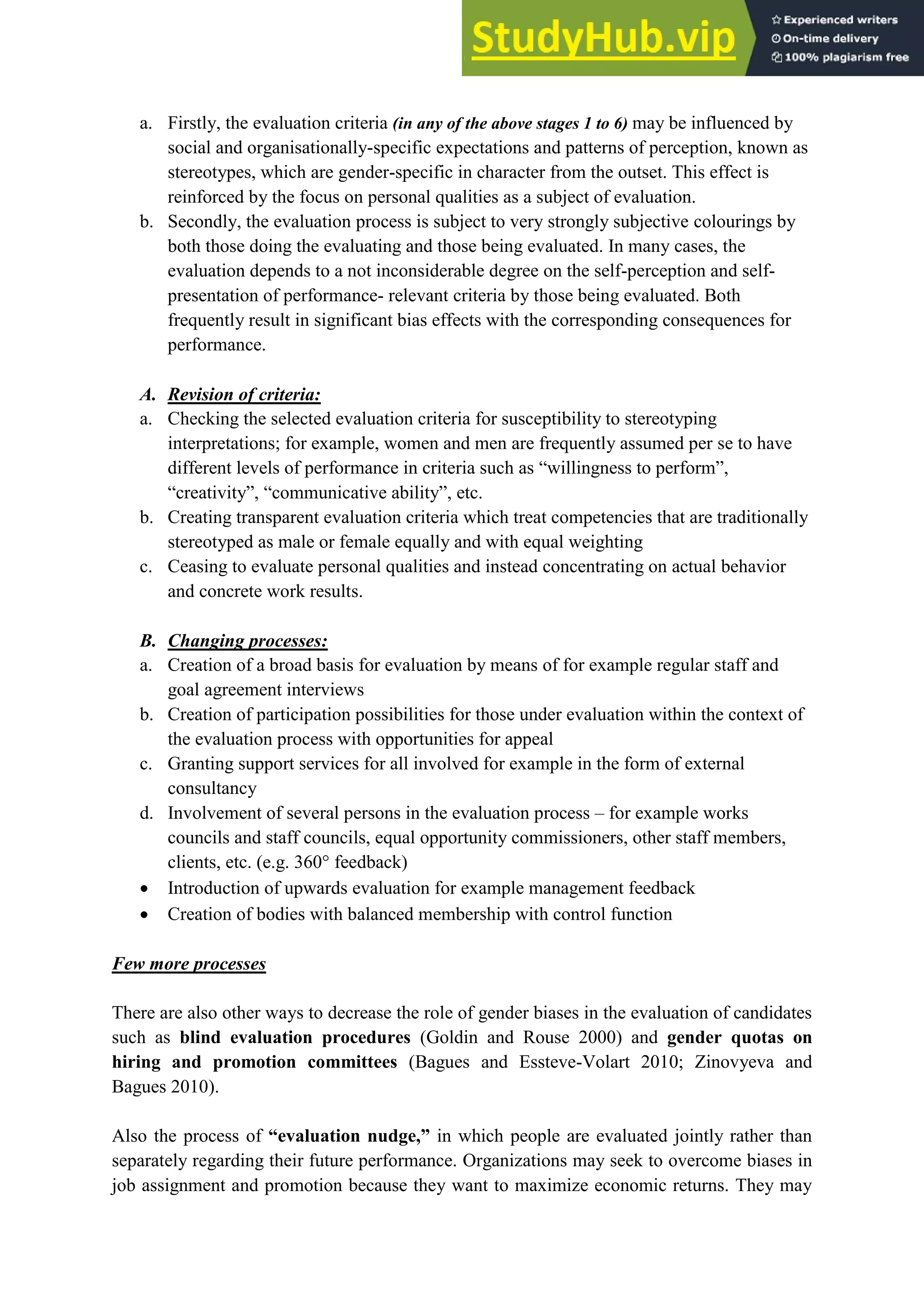 Assignment On Quot Gender Issues In Performance Appraisal Quot | PDF