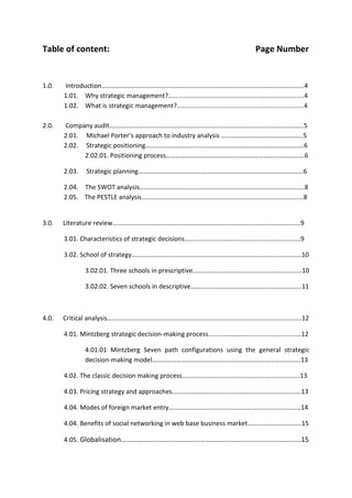 Assignment on Strategic Management | PDF