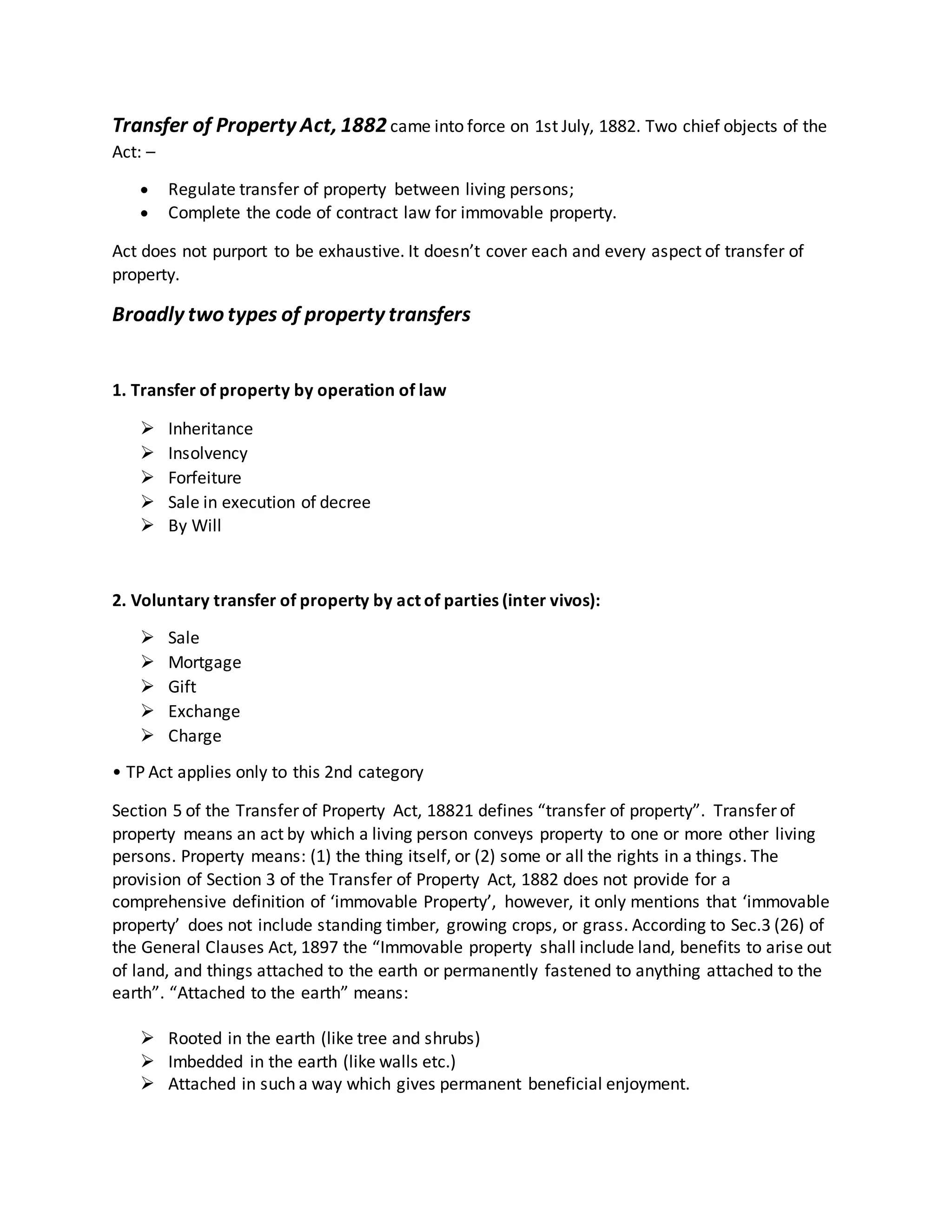 Assignment on the transfer of property act 1882, section 5 35 strength and weakness of the ...