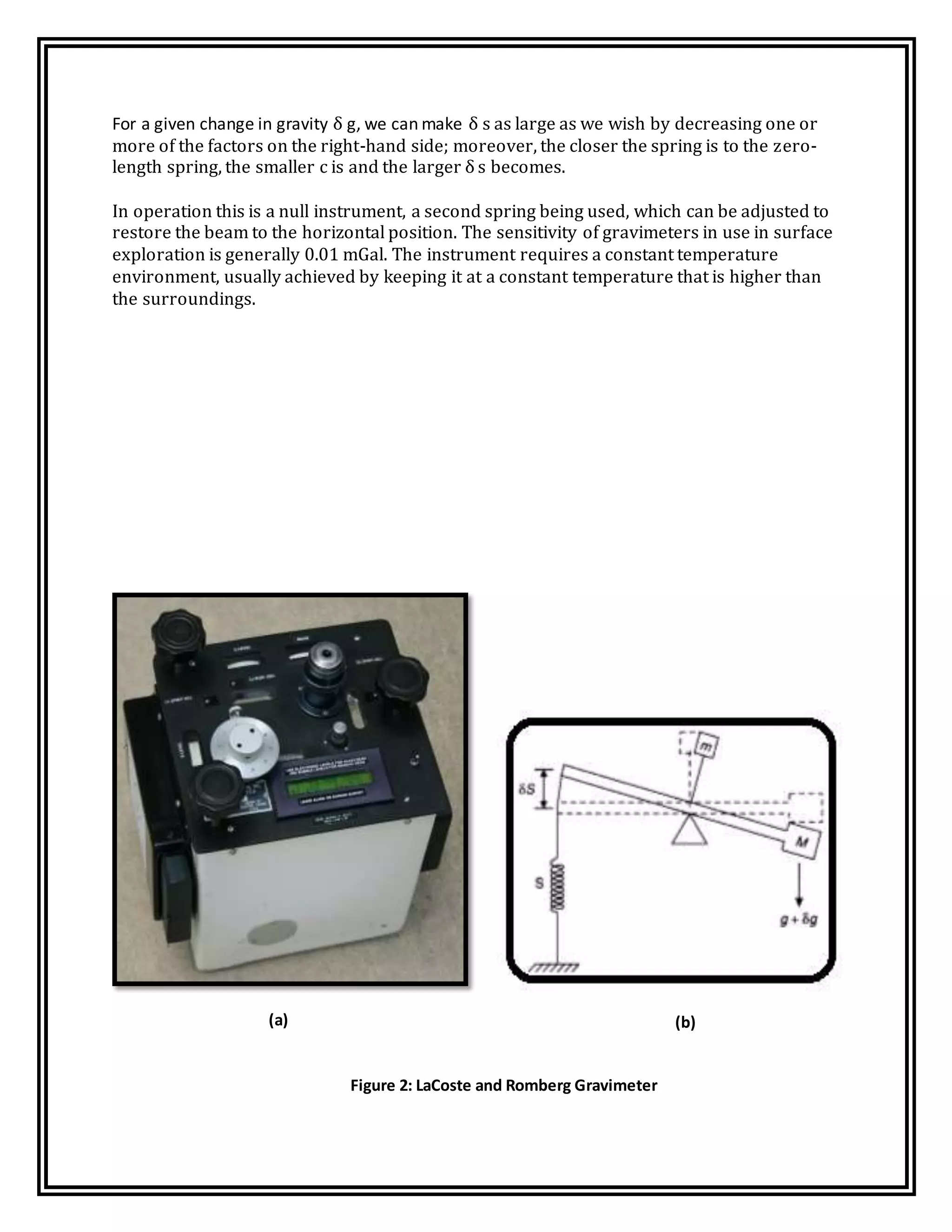 Unstable/Astatic Gravimeters and Marine Gravity Survey | DOCX
