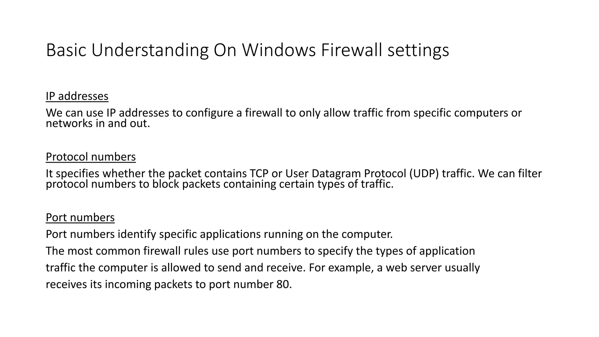 Assignment on windows firewall | PPTX