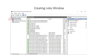 Assignment on windows firewall | PPTX