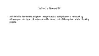 Assignment on windows firewall | PPTX