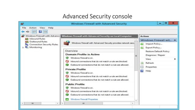 Assignment on windows firewall | PPTX | Operating Systems | Computer Software and Applications