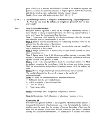 Assignment oprations research luv | DOC | Physics | Science