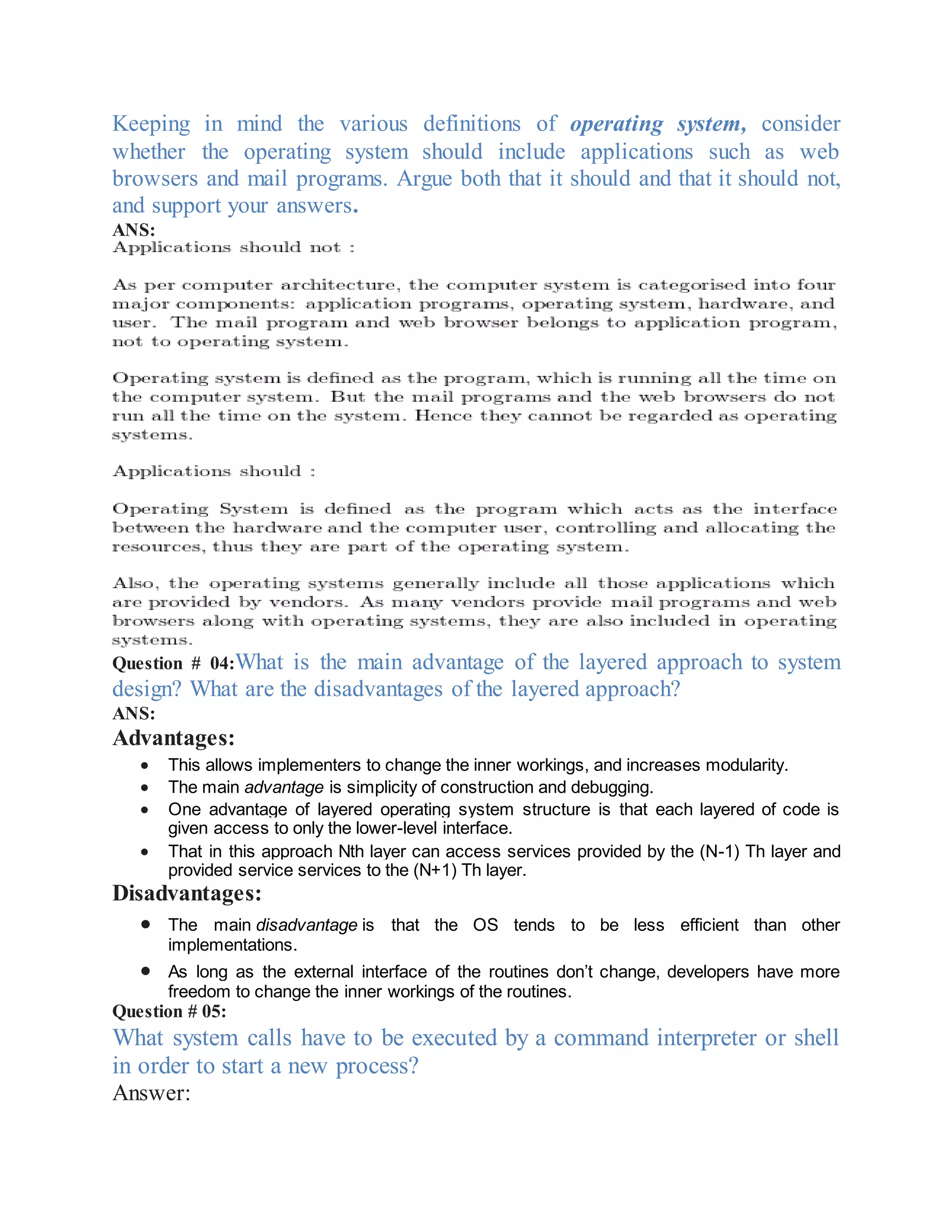 operating system assignment waht is interupt | PDF