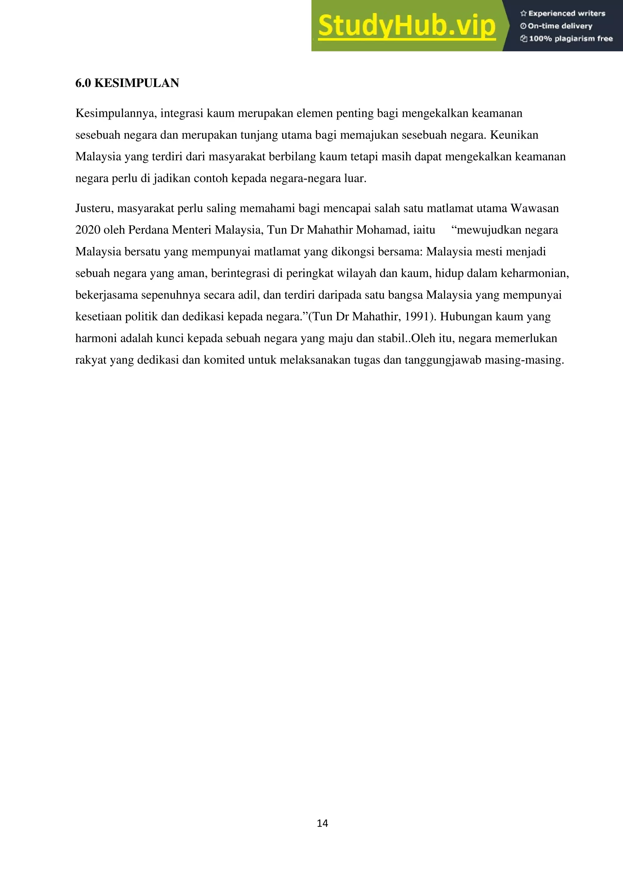 Assignment OUM Hubungan Etnik-Integrasi Kaum | PDF