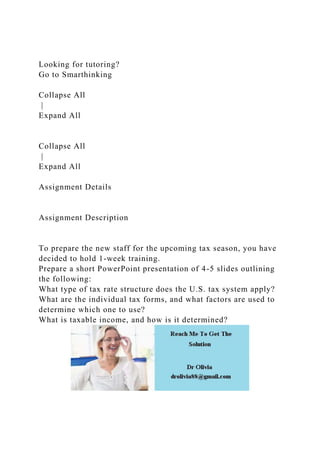Assignment OverviewIndividual ProjectTax Structure and Law.docx