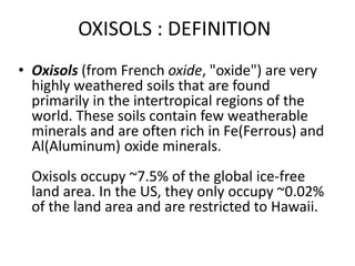 Assignment oxisol | PPTX