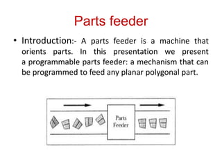 Assignment parts feeder | PPTX