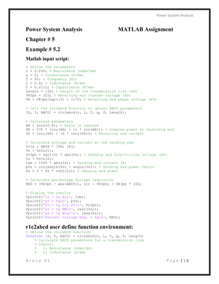assignment pdd.pdf power distributiom matlab assignment | PDF