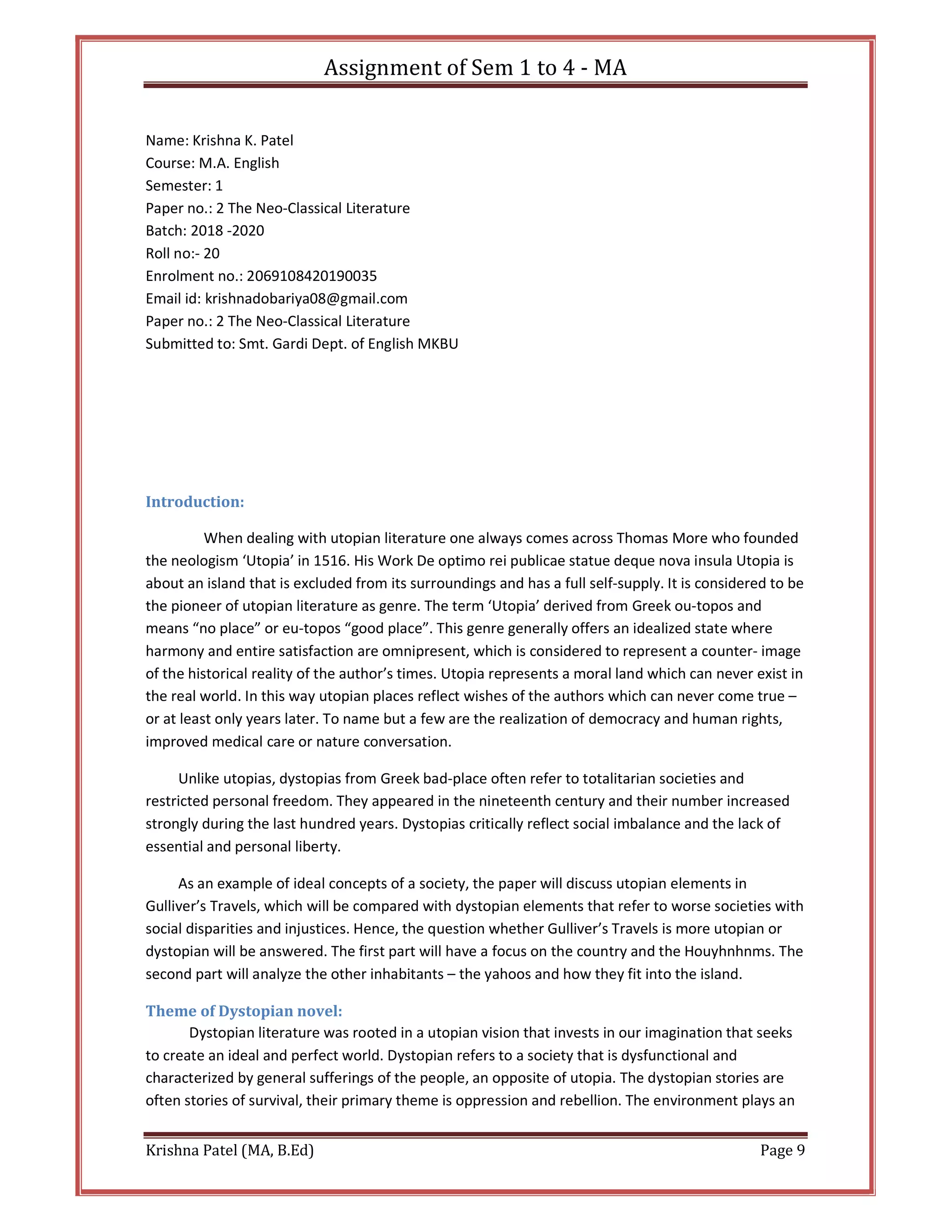 Assignments of Sem 1 to 3 | PDF
