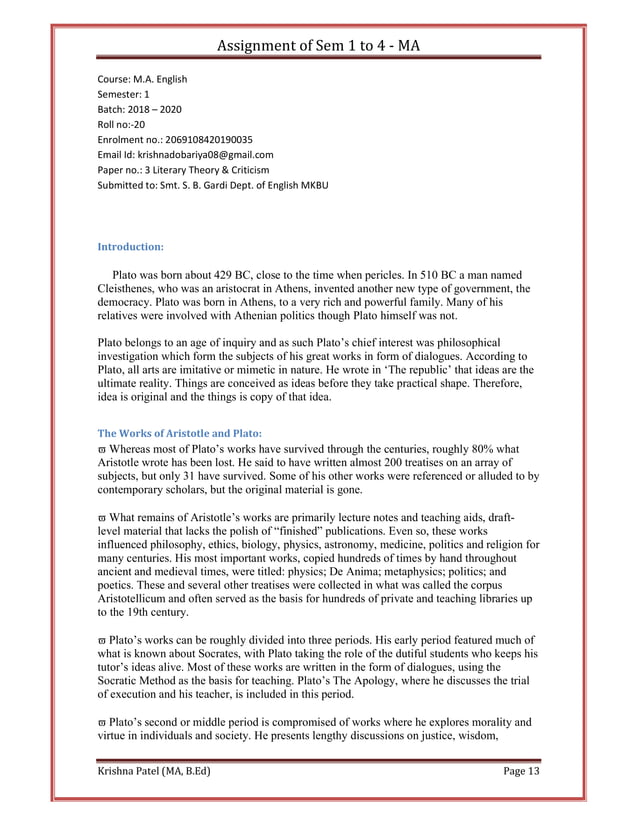 Assignments of Sem 1 to 3 | PDF