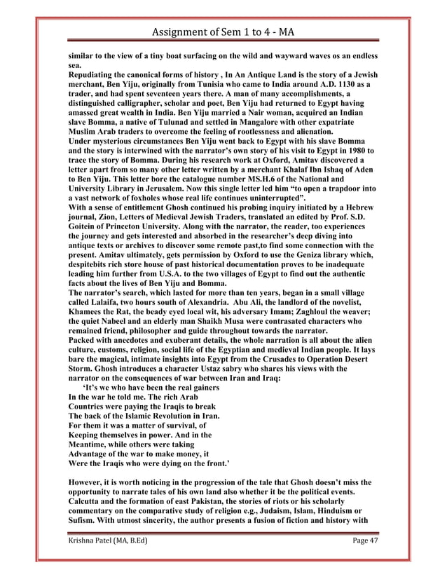 Assignments of Sem 1 to 3 | PDF